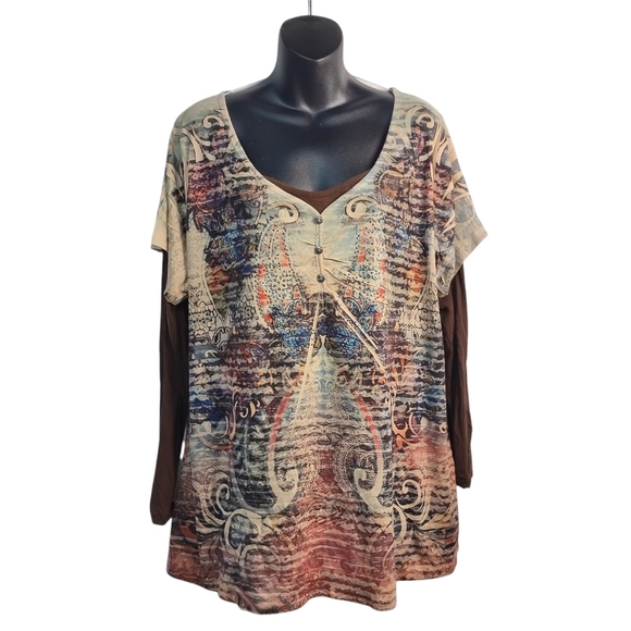 Unity World Wear | Tops | Unity World Wear Blouse Womens Multi Color ...